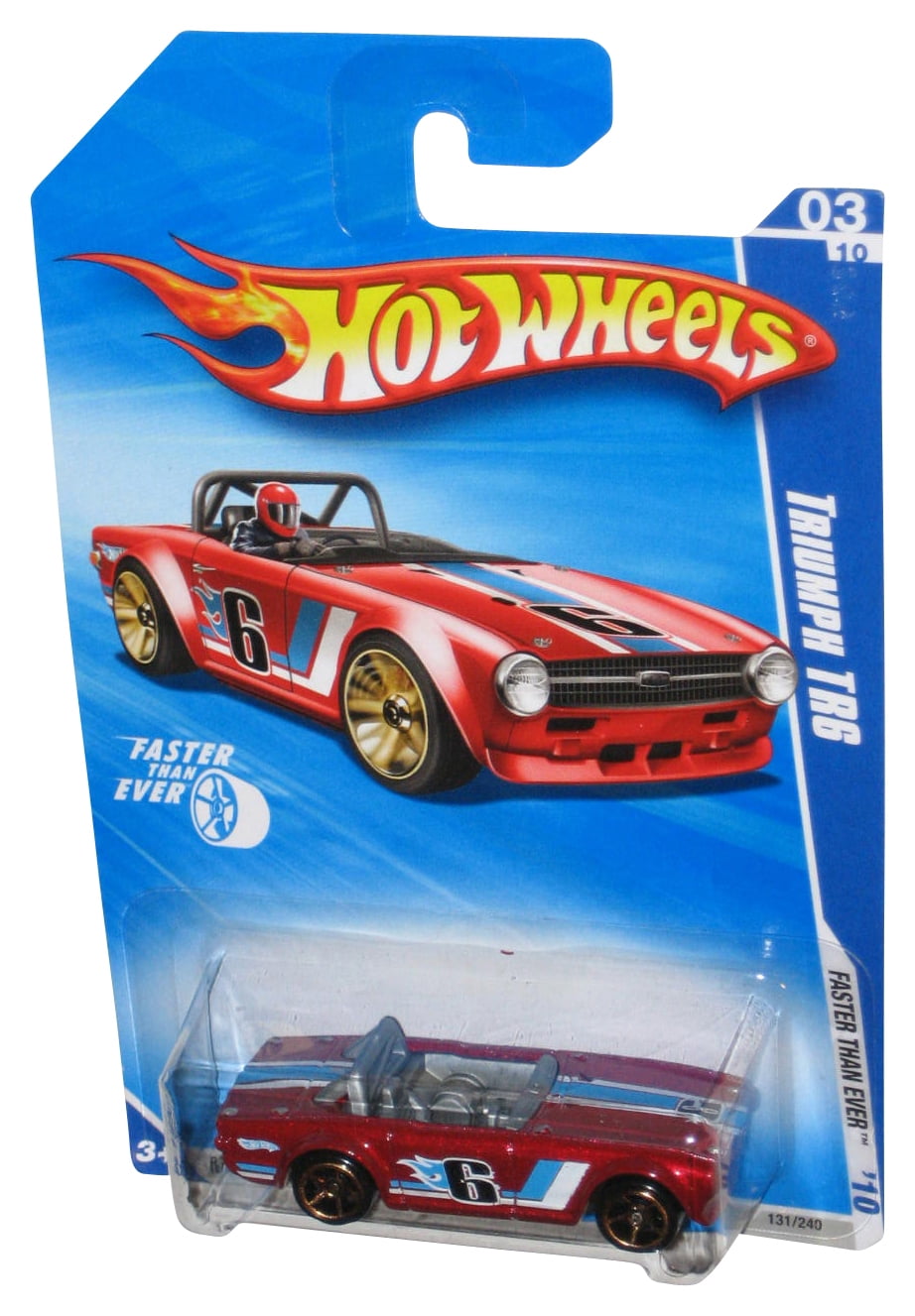 Hot Wheels Faster Than Ever '10 Red Triumph TR6 Toy Car 131/240 - Walmart.com