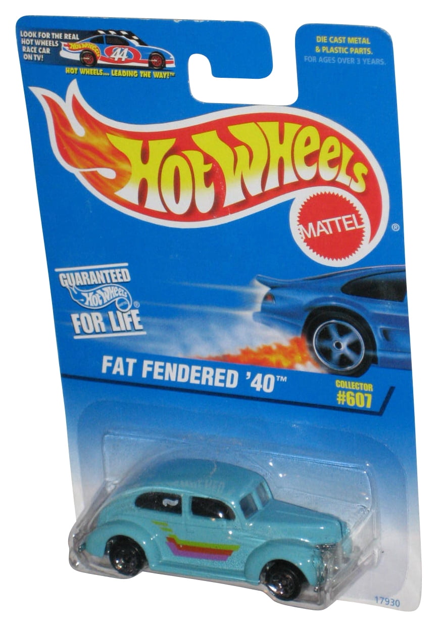 Hot Wheels Fat Fendered '40 (1996) Mattel Light Blue Collector Toy Car ...