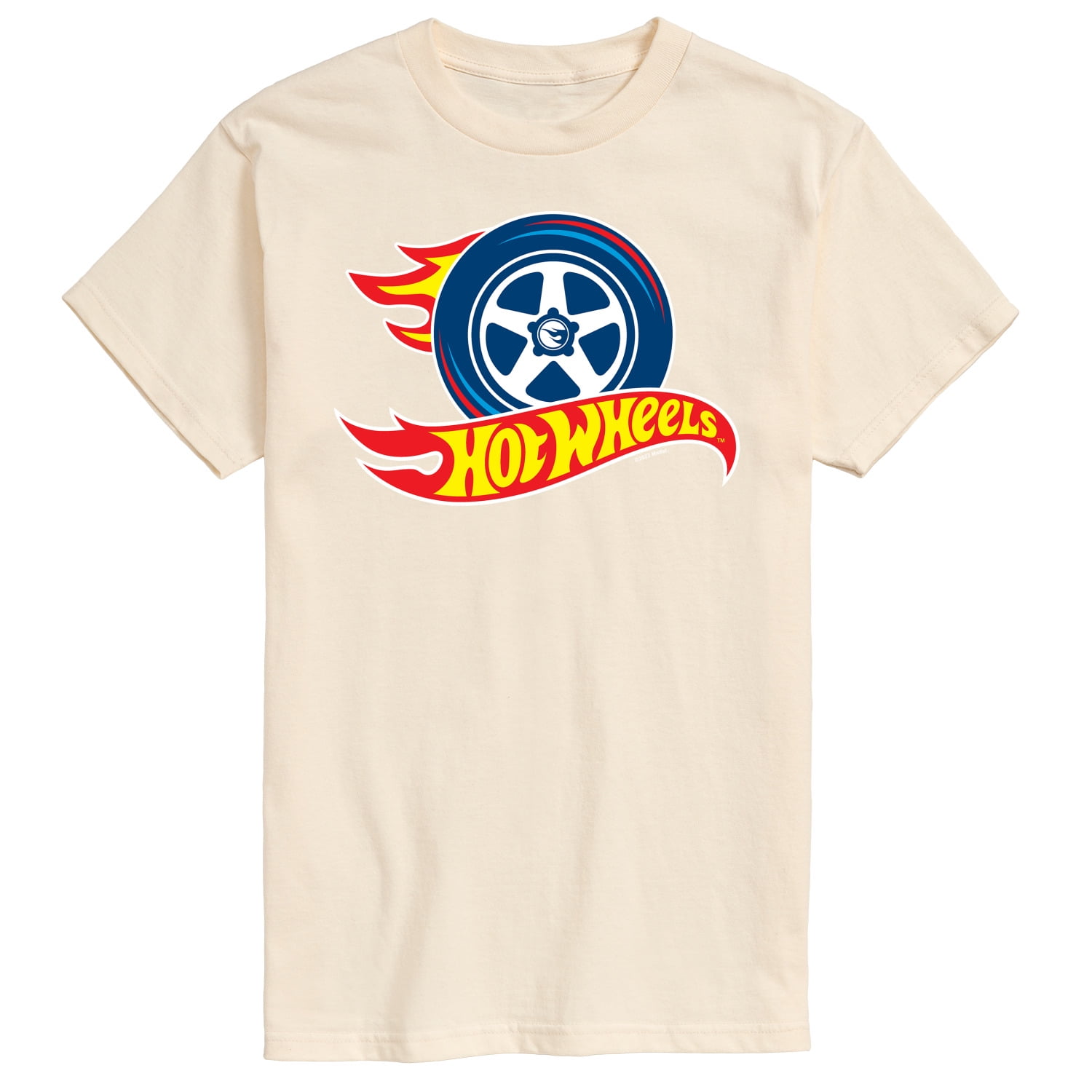 Hot Wheels - Flaming Tire Logo - Men's Short Sleeve T-Shirt - Walmart.com