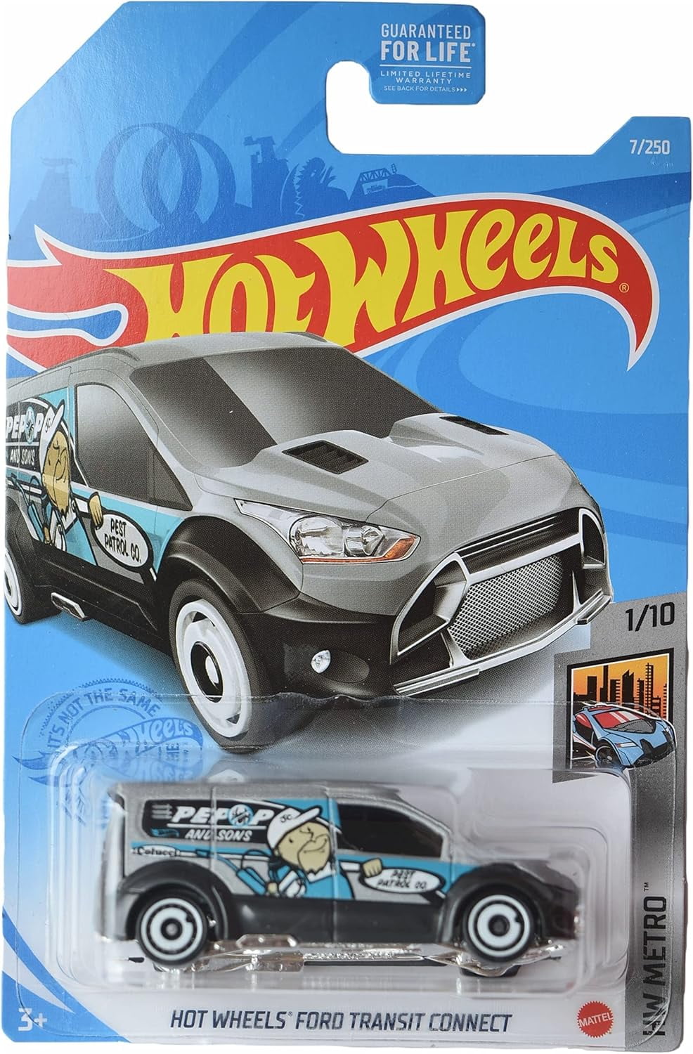 Hot Wheels Ford Transit Connect, [Gray] 7/250 Metro 1/10 - Walmart.com
