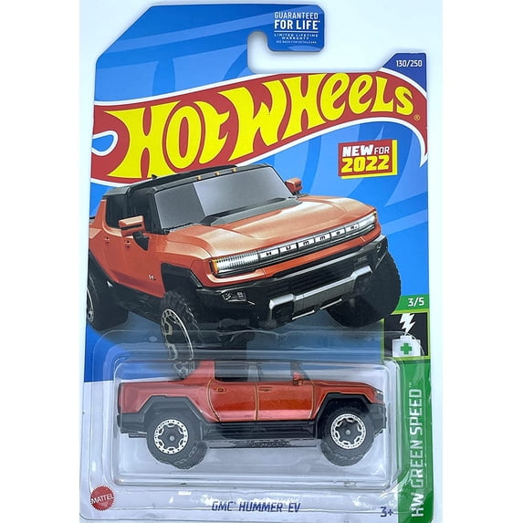 Hot Wheels 2022 GMC Hummer EV, HW Green Speed 3/5, Copper, 1:64 Scale ...