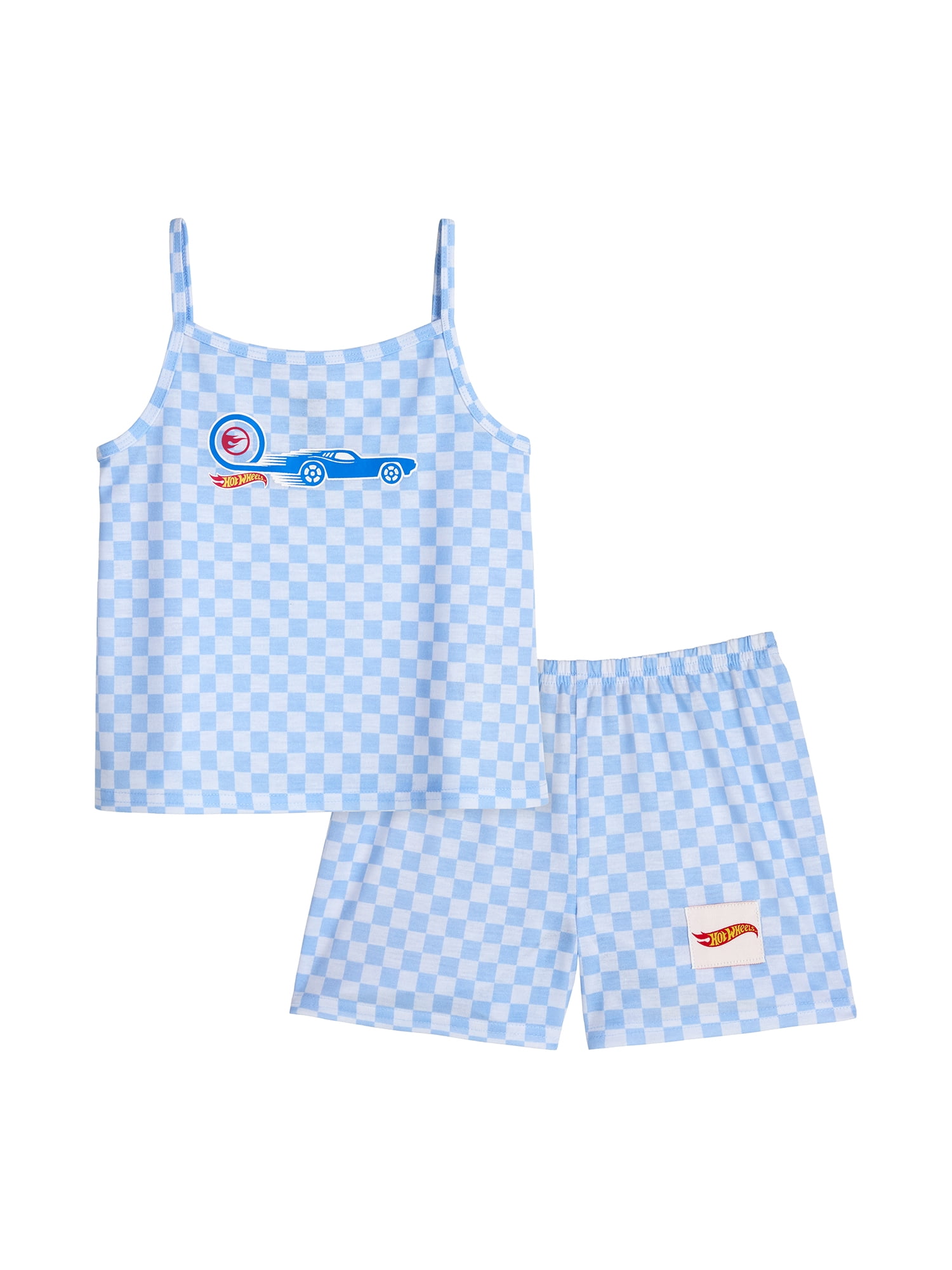 Hot Wheels Girls Tank Sleep Top and Shorts Pajama Set, 2-Piece, Sizes 4 ...
