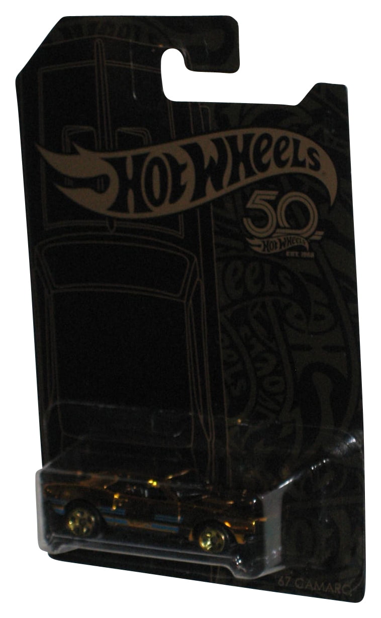 Hot Wheels Gold '67 Camaro (2017) 50th Black & Gold Toy Car - Walmart.com