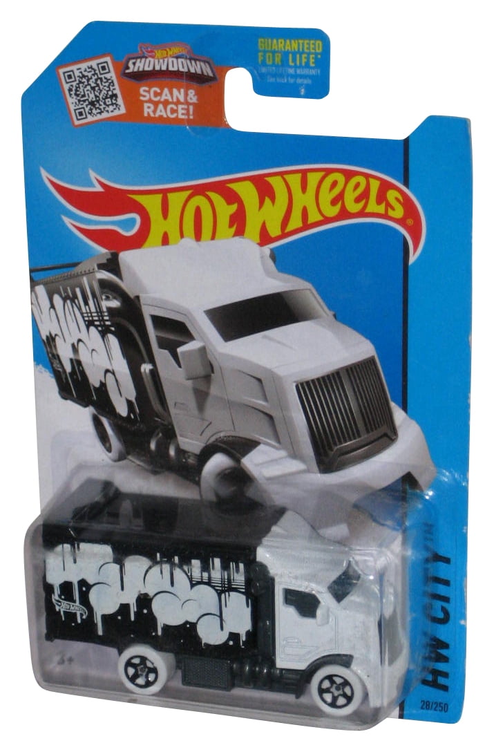 Hot Wheels HW City (2013) Black & White Hiway Hauler 2 Box Truck 28/250 ...