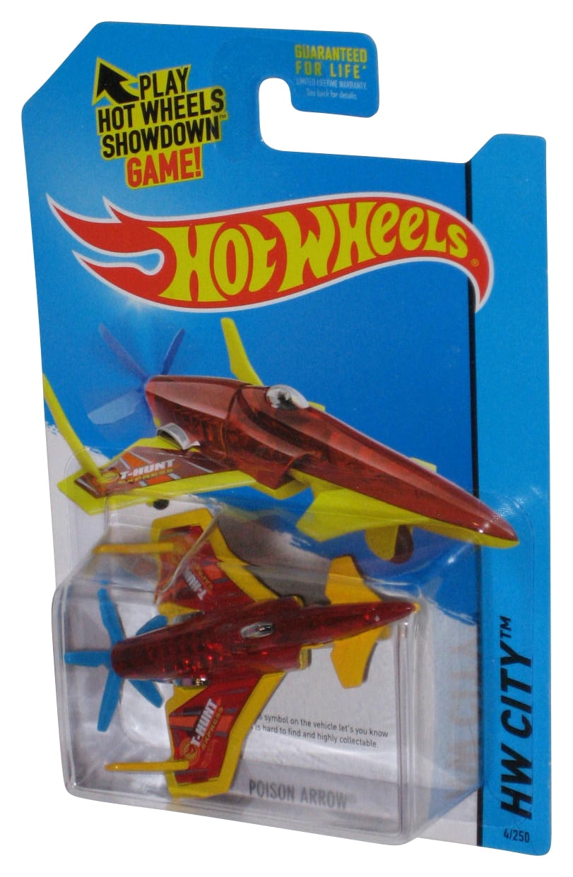 Hot Wheels HW City (2013) Red & Yellow Poison Arrow Toy Plane 4/250 ...