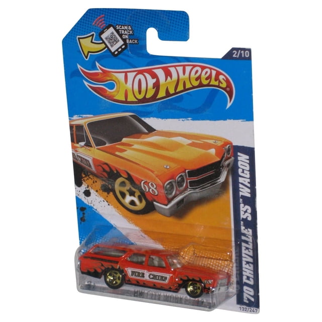Hot Wheels HW City Works '12 Orange '70 Chevelle SS Wagon 2/10 Toy Car ...