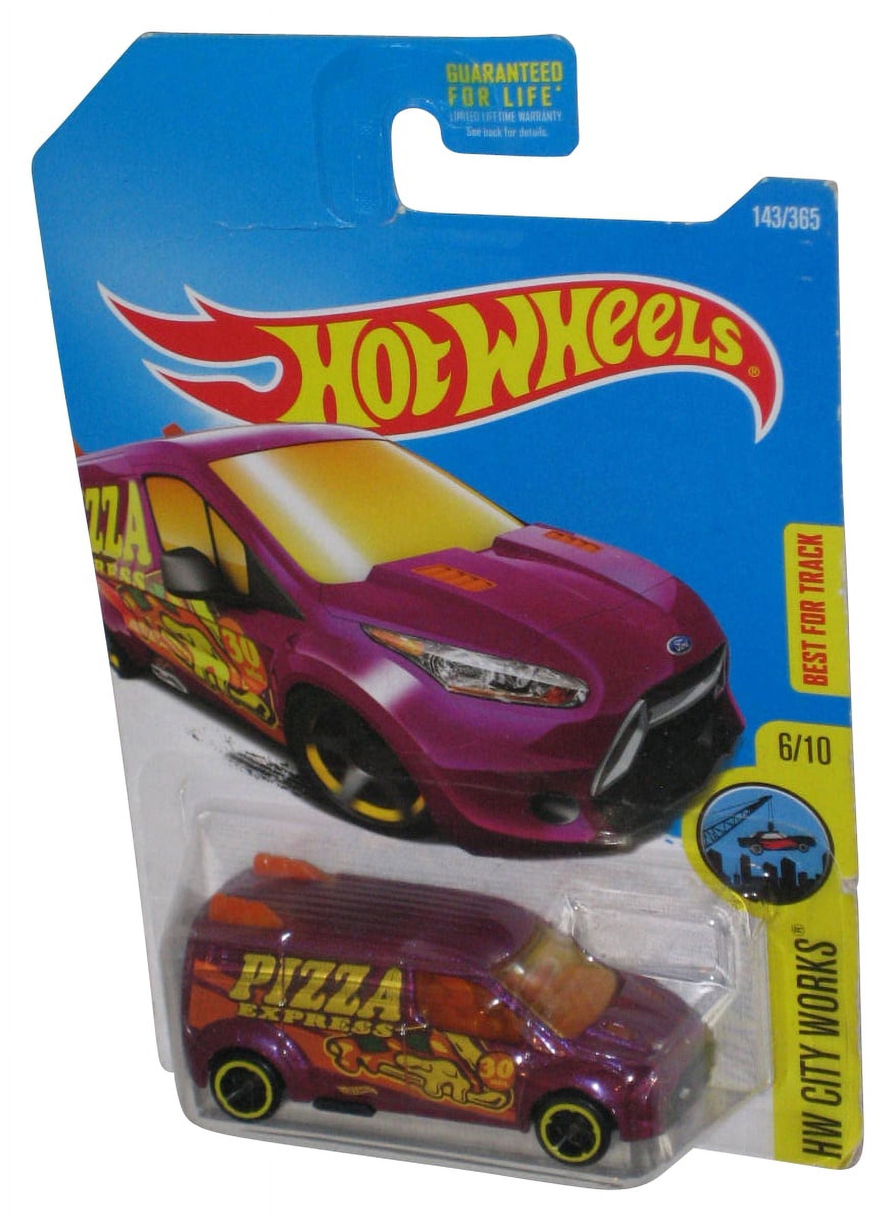 Hot Wheels HW City Works 6/10 (2015) Purple Ford Transit Connect Pizza ...