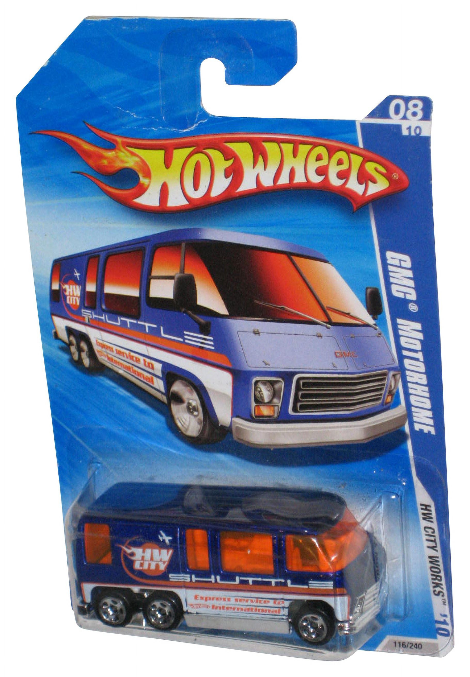 Hot Wheels HW City Works 8/10 '10 Blue GMC Motorhome Shuttle Toy 116/240 - Walmart.com