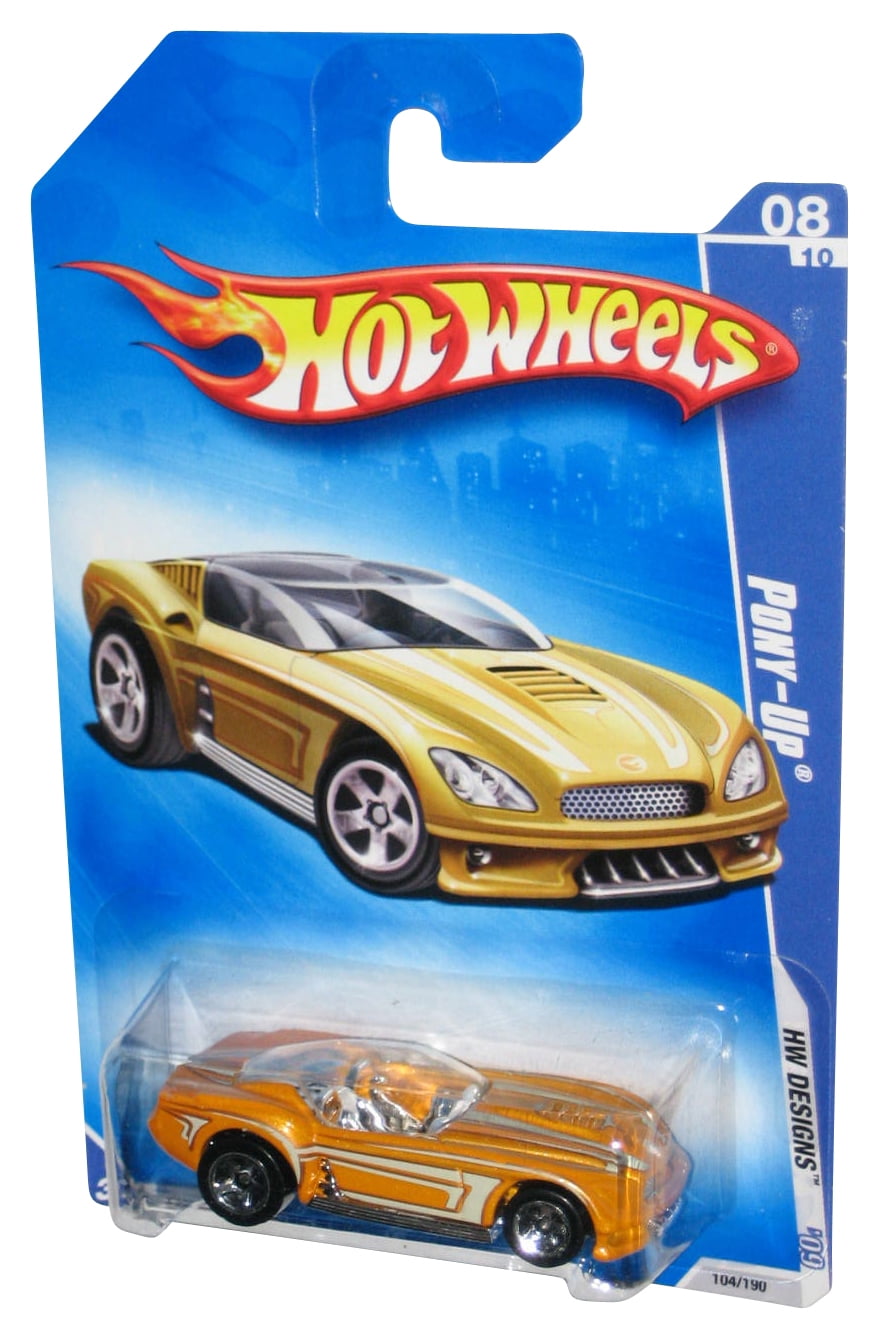 Hot Wheels HW Designs '09 08/10 Yellow Pony-Up Toy Car 104/190 - Walmart.com