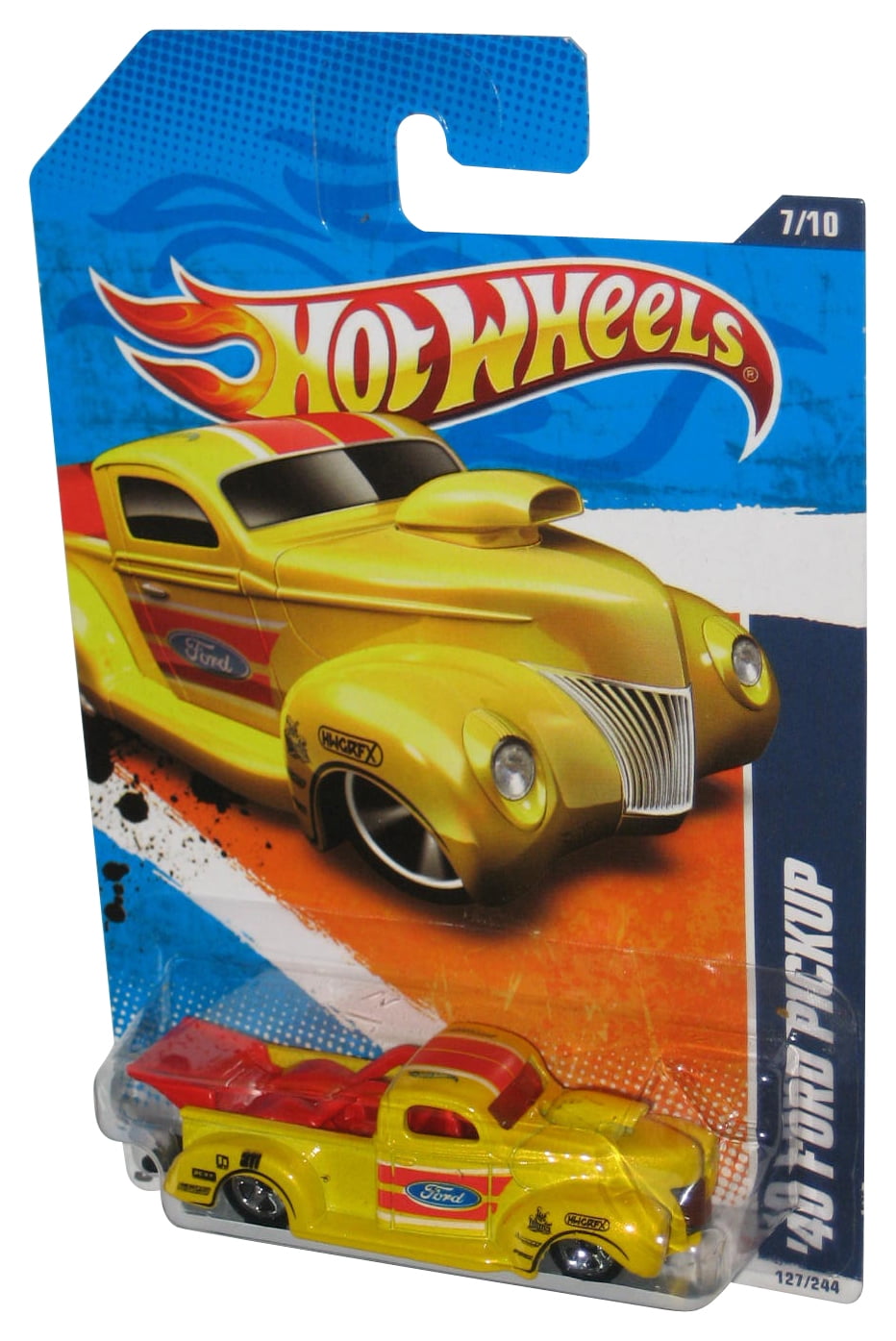 Hot Wheels HW Drag Racers '11 7/10 Yellow '40 Ford Pickup Toy Truck 127 ...