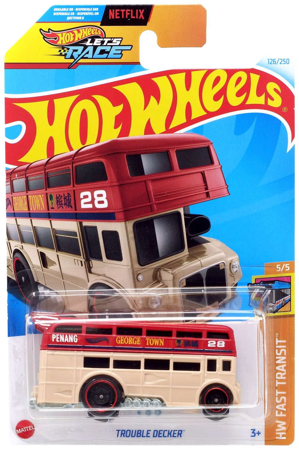 Hot Wheels HW Fast Transit Trouble Decker Diecast Car - Walmart.com