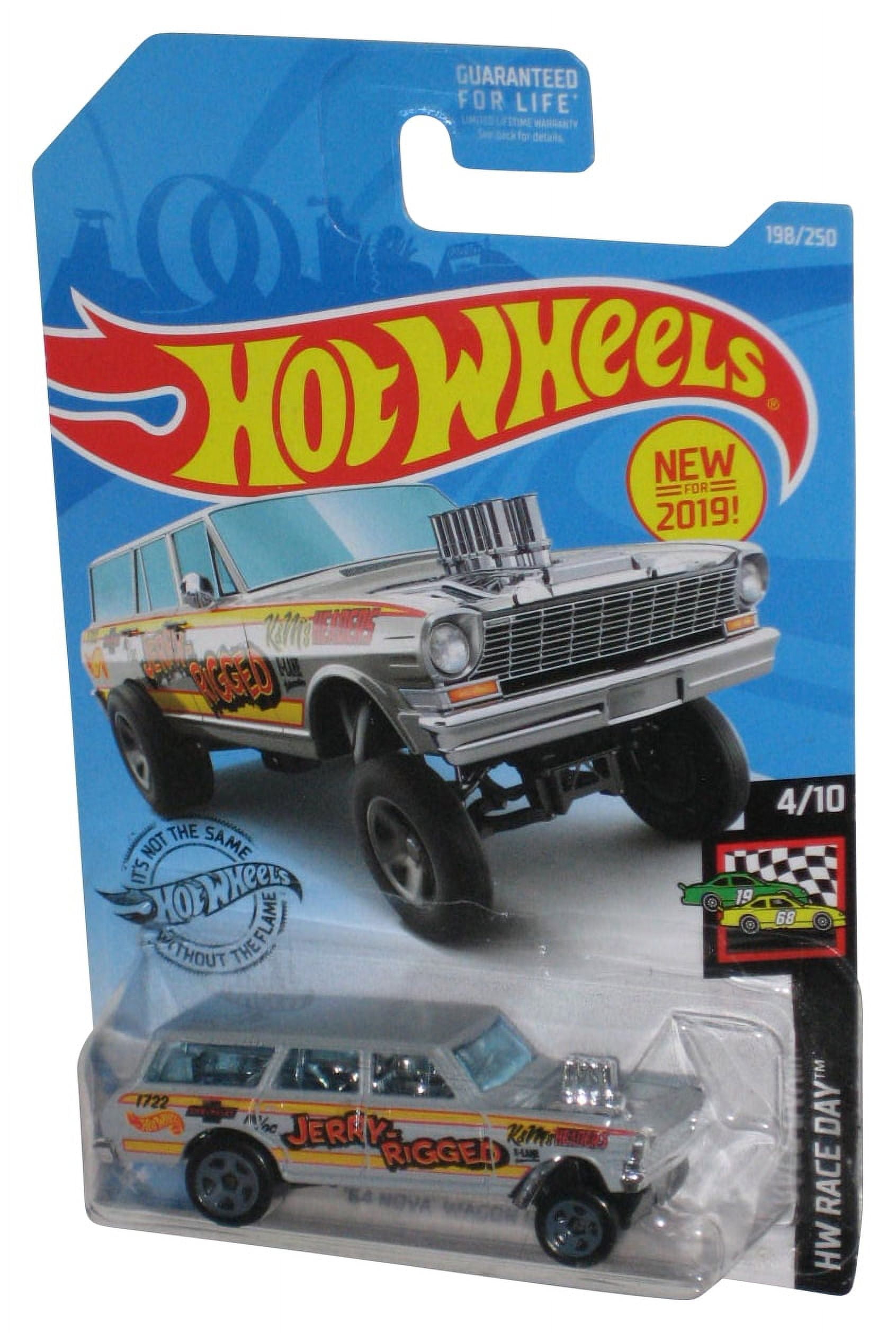 Hot Wheels HW Race Day (2019) Gray '64 Nova Wagon Gasser Jerry-Rigged ...