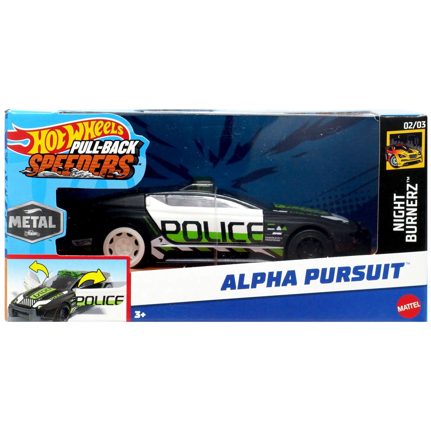 Hot Wheels HW Race Day Alpha Pursuit Diecast Pull-Back Car - Walmart.com