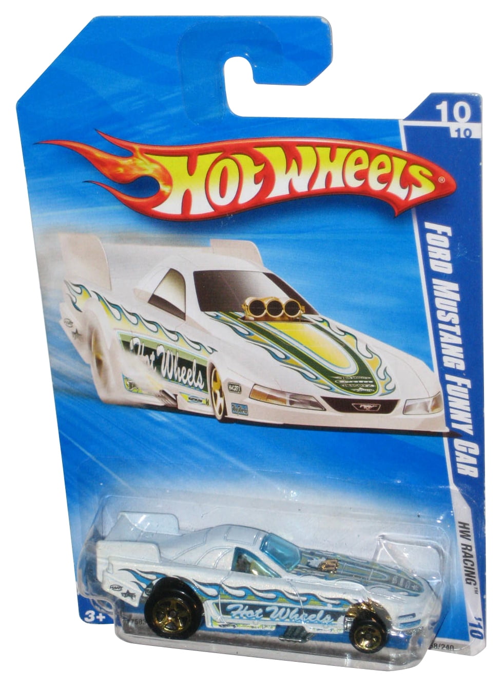 Hot Wheels HW Racing '10 White Ford Mustang Funny Car Toy 168/240 ...