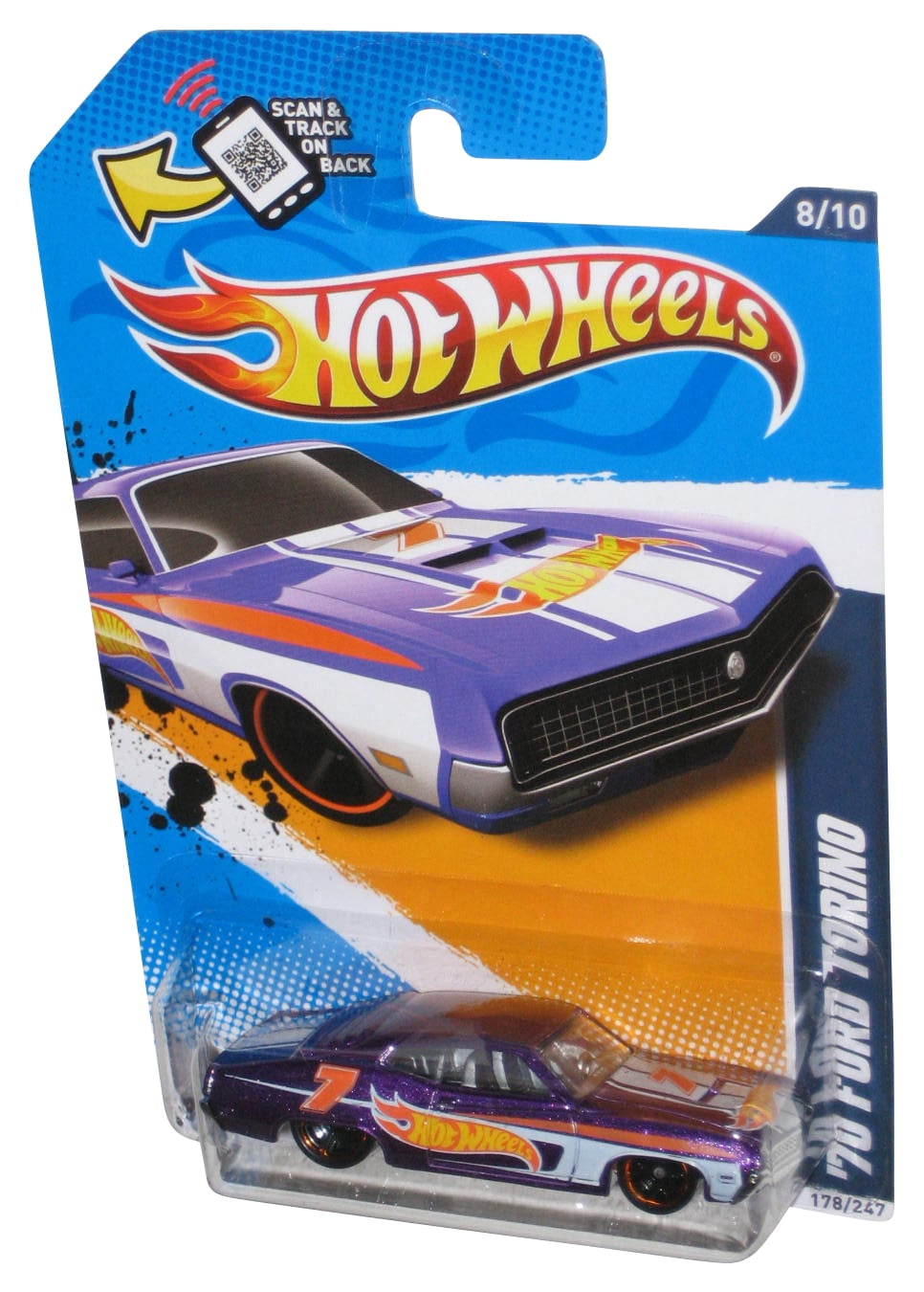 Hot Wheels HW Racing '12 8/10 Purple '70 Ford Torino Toy Car 178/247 ...
