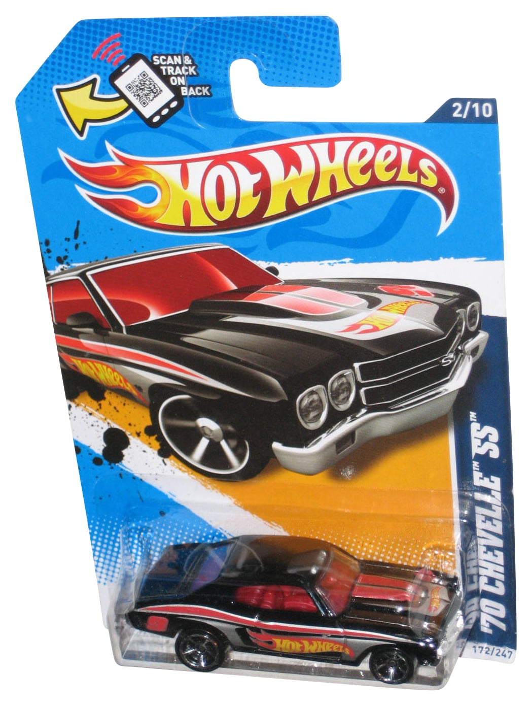 Hot Wheels HW Racing '12 Black '70 Chevelle SS Toy Car 172/247 ...