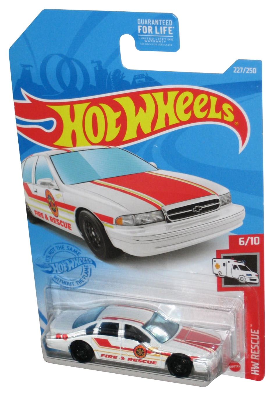 Hot Wheels HW Rescue 6/10 (2020) White '96 Chevrolet Impala SS Toy Car ...