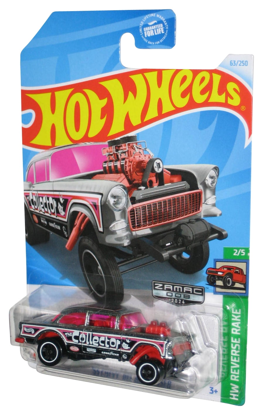Hot Wheels HW Reverse Rake 2/5 Zamac 008 (2024) The Collector '55 Chevy ...