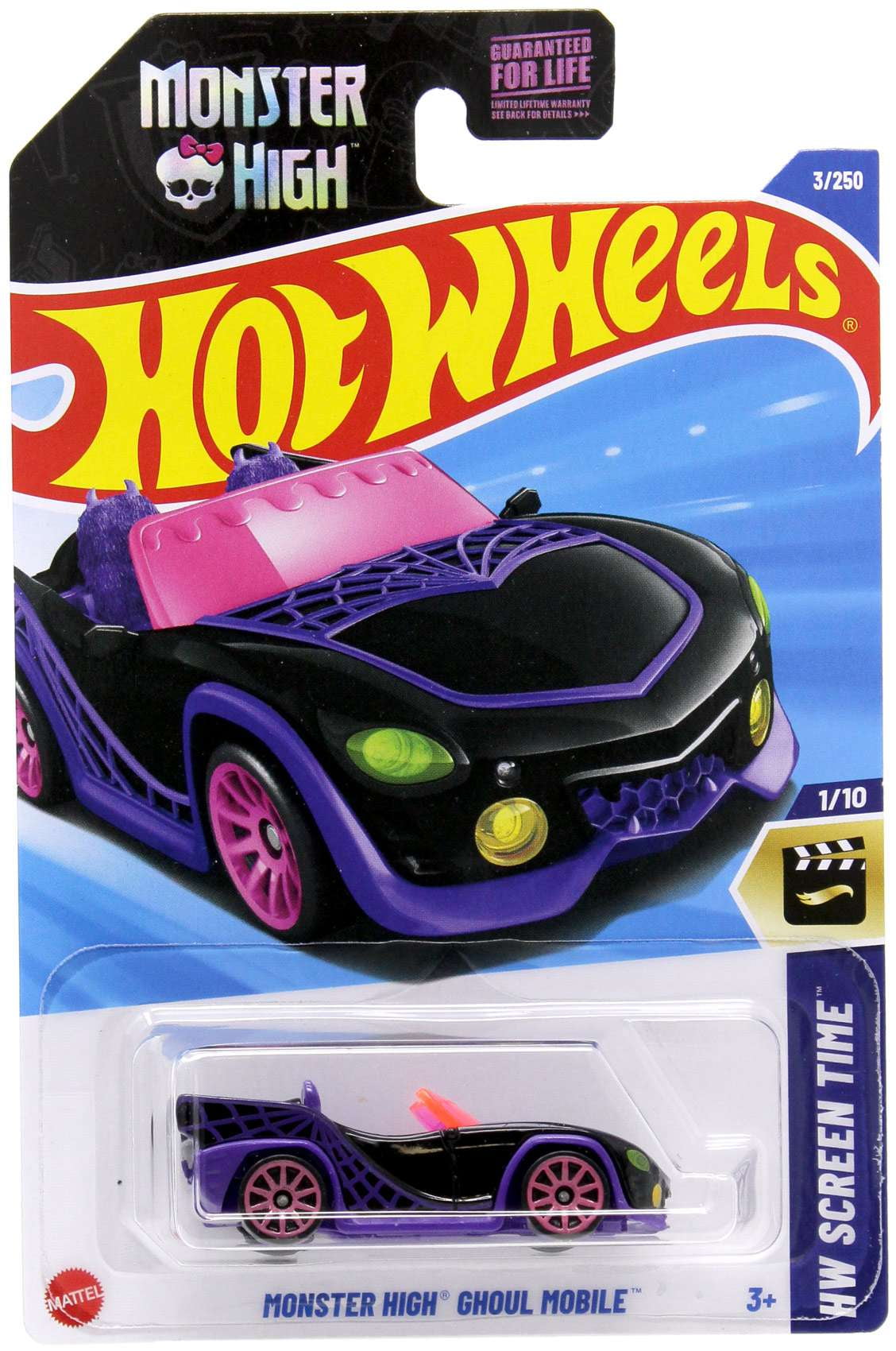 Hot Wheels HW Screen Time Monster High Ghoul Mobile Die Cast Car (Black ...
