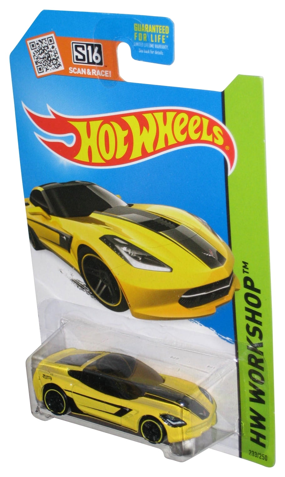 Hot Wheels HW Workshop (2013) Yellow '14 Corvette Stingray Toy Car 233/ ...
