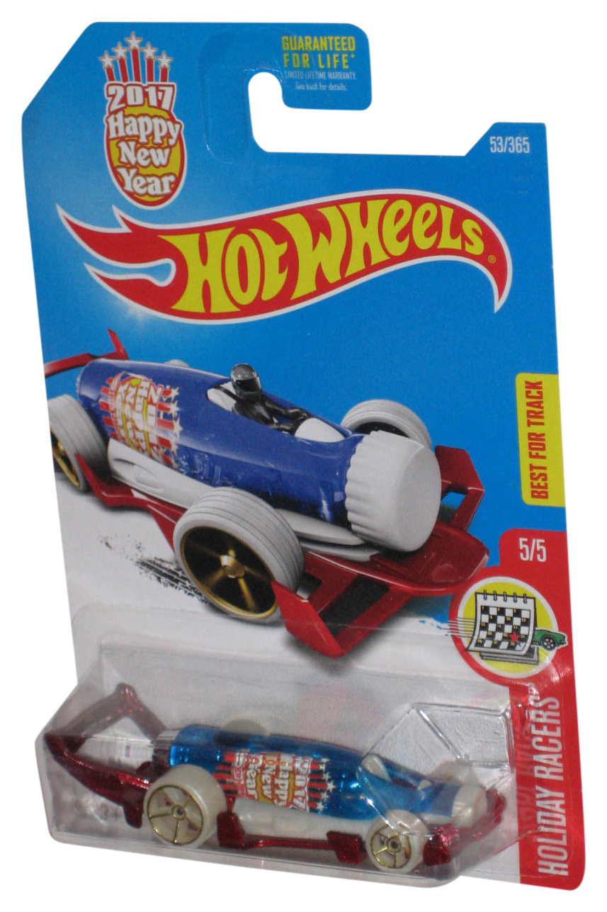 Hot Wheels Holiday Racers 5/5 (2017) Happy New Year Red Carbonator Toy ...