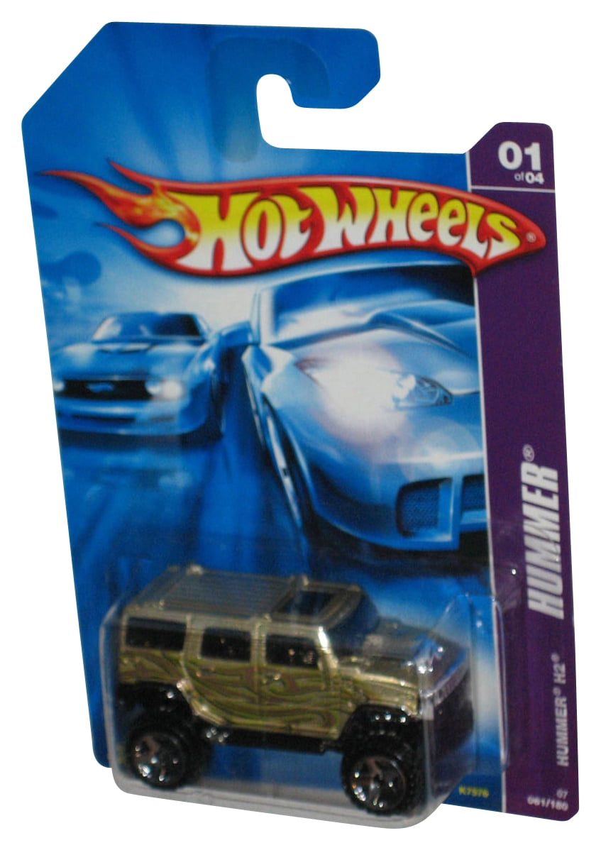 Hot Wheels Hummer 01/04 H2 (2006) Gold Toy Vehicle 061/180 - Walmart.com