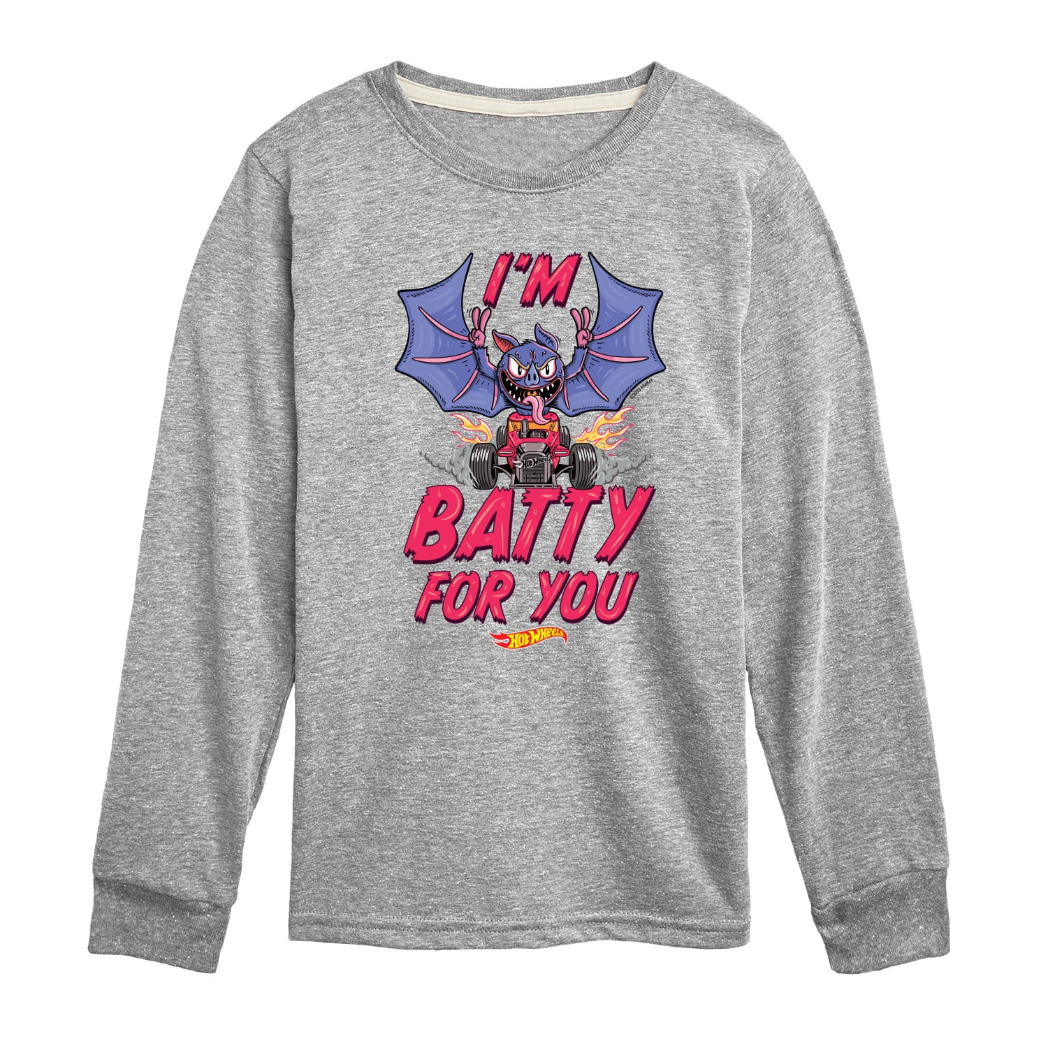 Hot Wheels - I'm Batty For You - Toddler & Youth Long Sleeve Graphic T ...