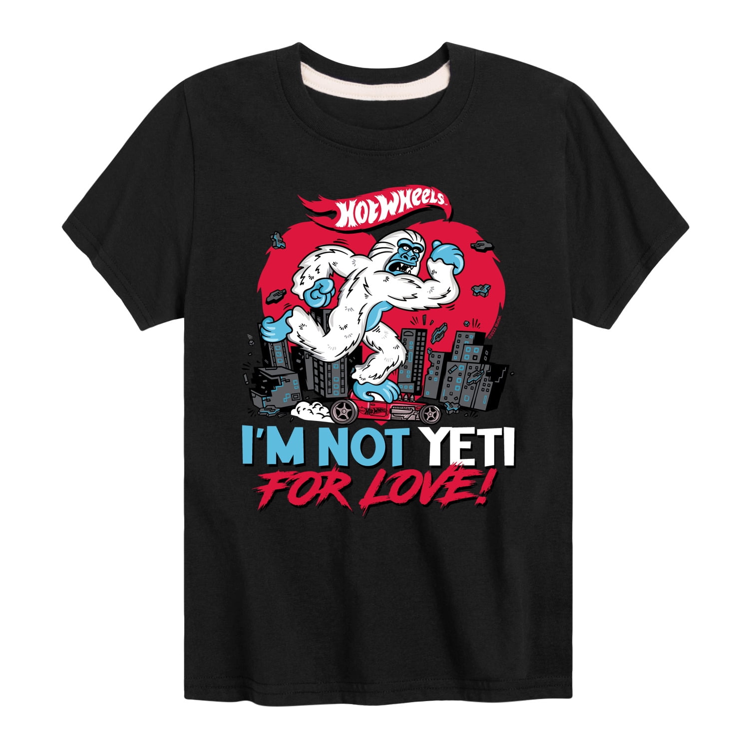 Hot Wheels - I'm Not Yeti For Love - Toddler & Youth Short Sleeve ...