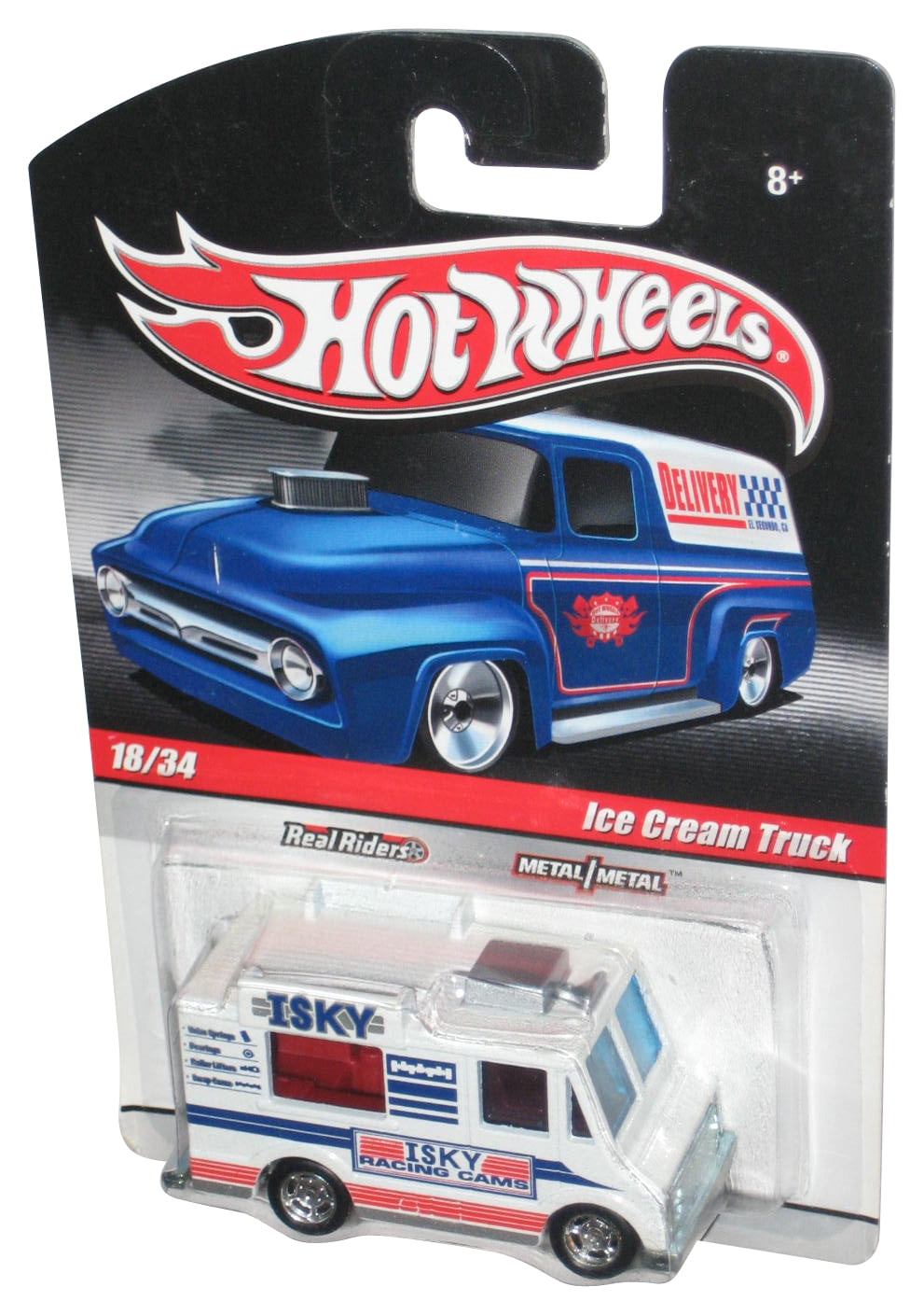 Hot Wheels Isky Racing Cams (2009) Real Riders Metal White Ice Cream ...