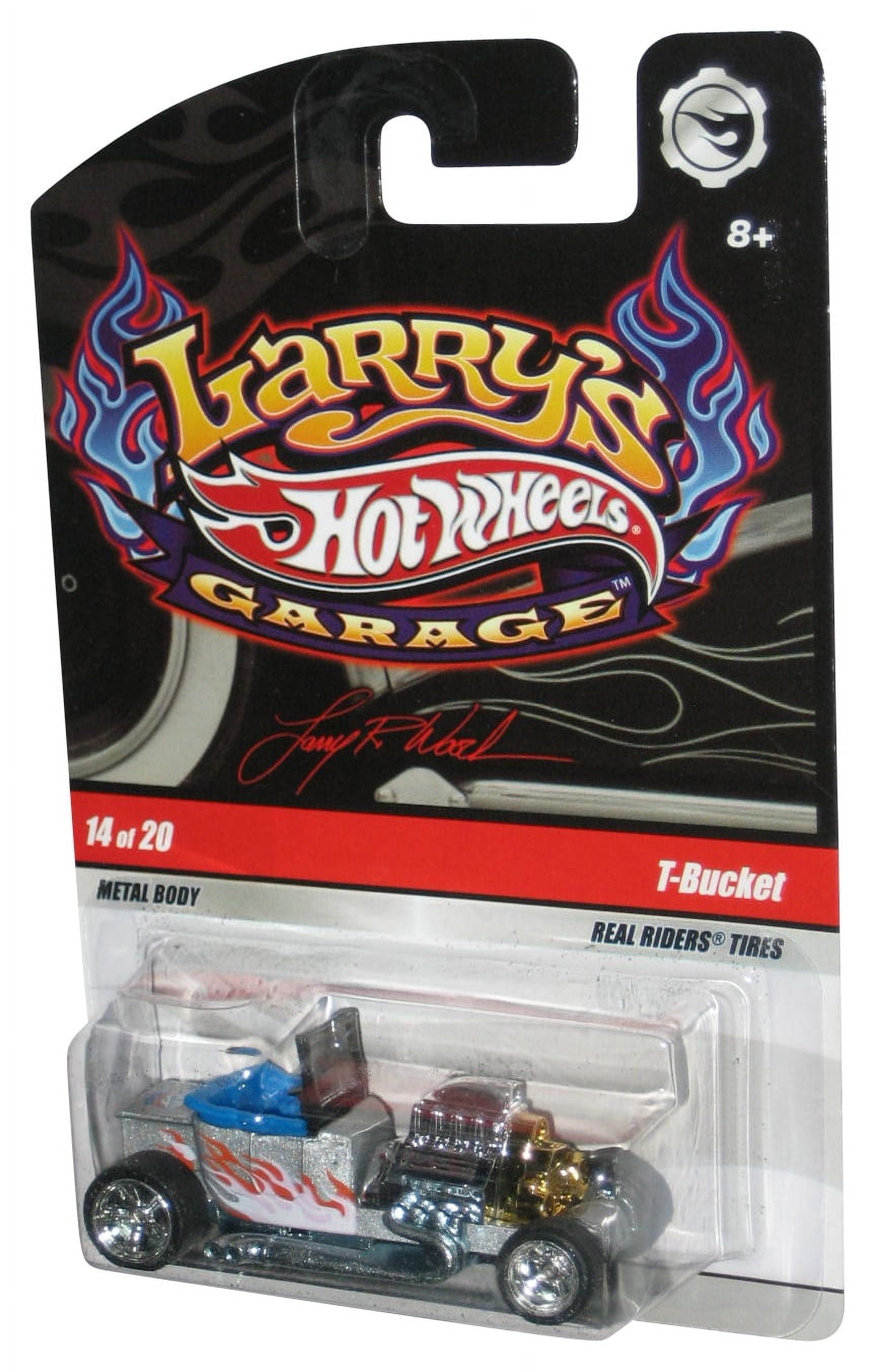 Hot Wheels Larry's Garage (2008) Silver T-Bucket Real Riders Car 14/20 - (Dented Plastic ...