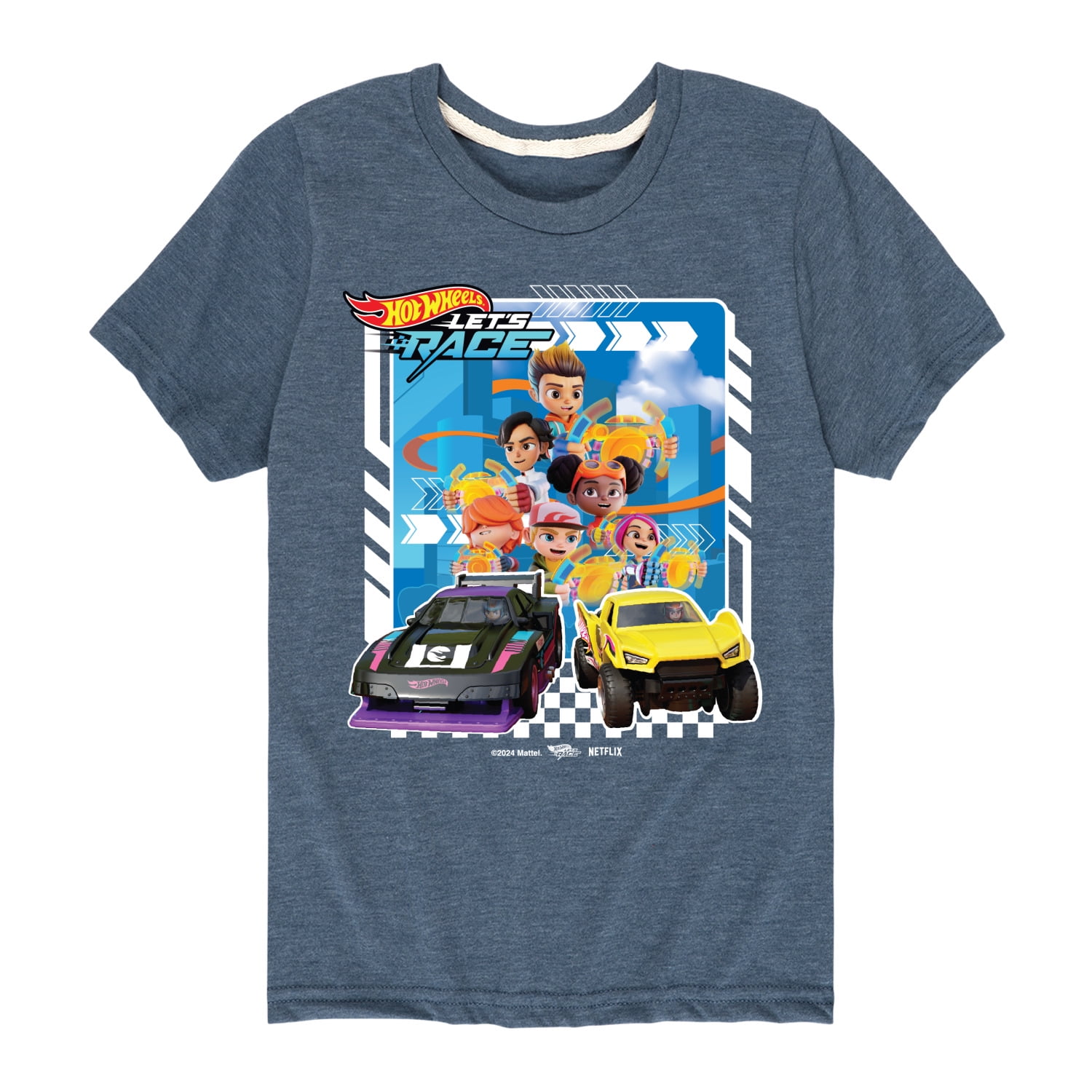Hot Wheels - Lets Race Characters - Kids Toddler And Youth Short Sleeve ...
