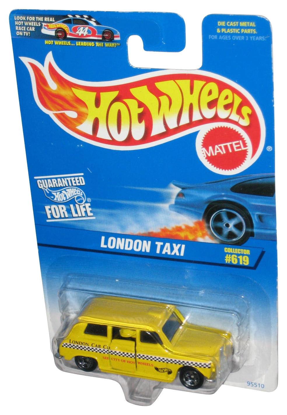 Hot Wheels London Taxi Yellow Collector (1996) Mattel Toy Car #619 ...