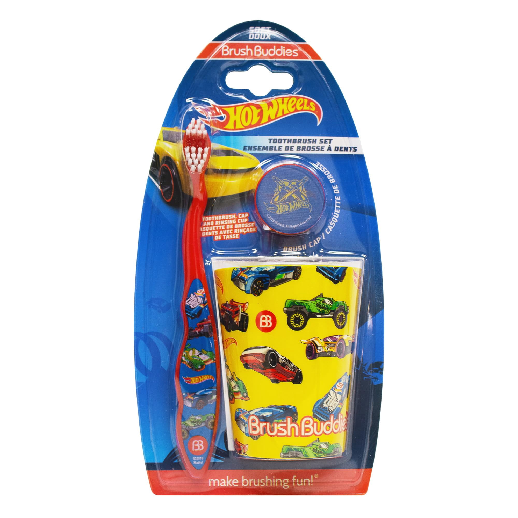 Hot Wheels Manual TOOTHBRUSH GIFT SET (Toothbrush, Cap and Cup ...