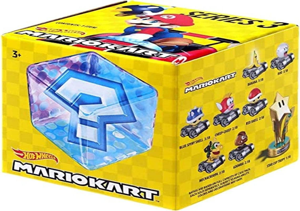 Hot Wheels Die-Cast Mario Kart Character Cars, Mattel Toys Series 3 ...