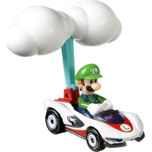 Hot Wheels Mario Kart Luigi P-Wing and Cloud Glider - Walmart.com