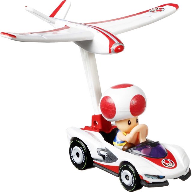 Diecast Collectible Hot Wheels Mario Kart Toad Character Car With ...