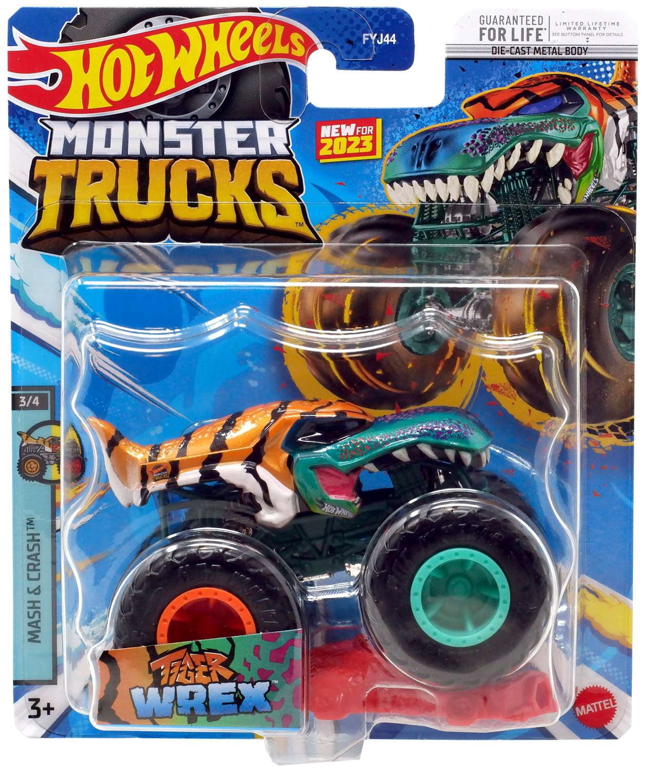 Hot Wheels Mash & Crash Tiger Wrex Diecast Car - Walmart.com
