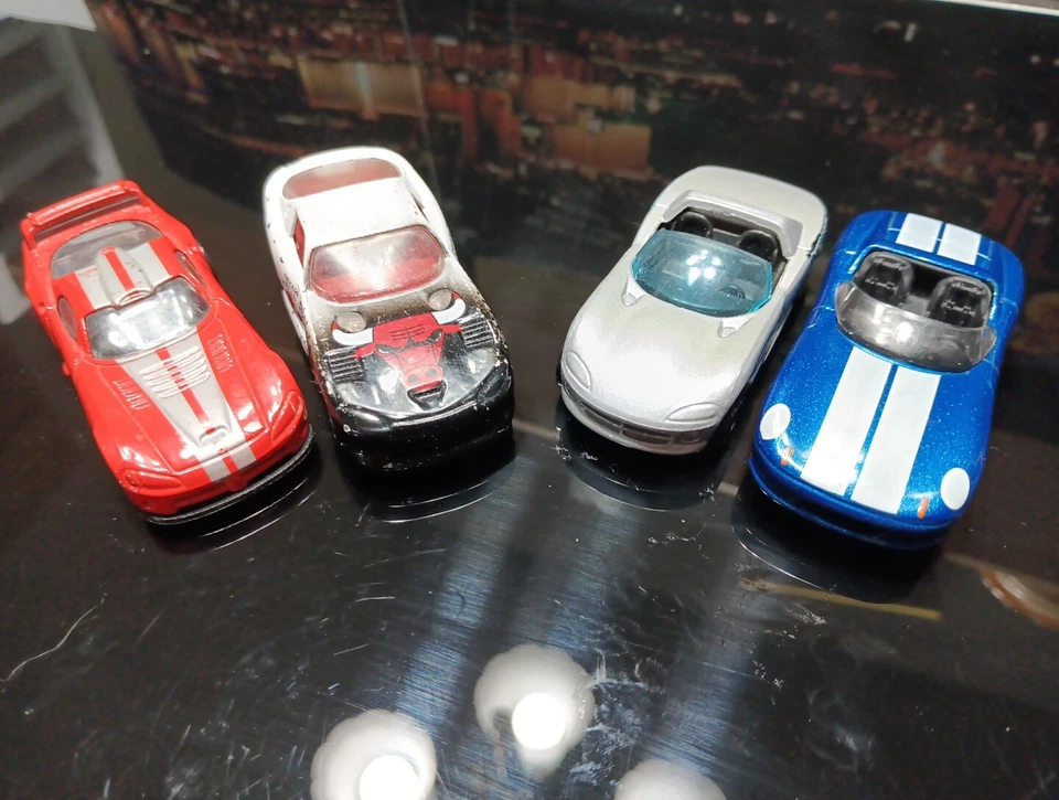 Hot Wheels ,Matchbox 4 Car Lot Dodge Vipers 1:64 Die Cast Multi Colors ...