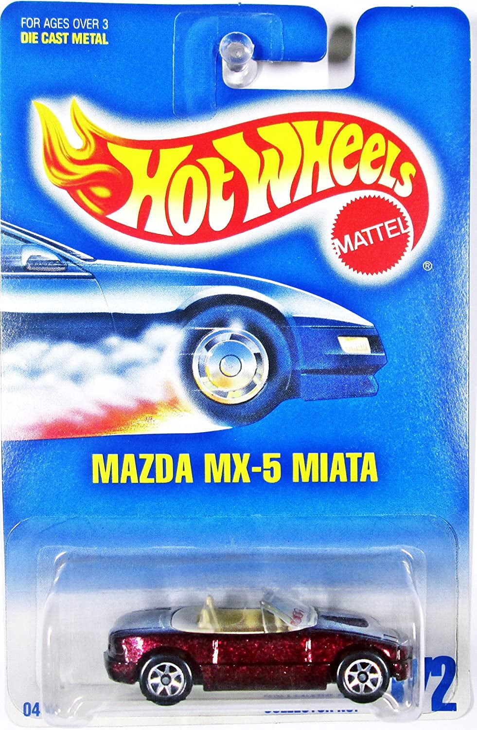 Hot Wheels Mattel 1991 1:64 Scale Maroon Mazda MX-5 Miata Die Cast Car ...