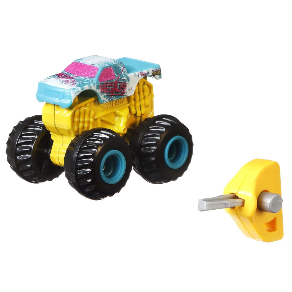 Hot Wheels Mini Collectible Die-Cast Metal Monster Trucks Mystery Box ...