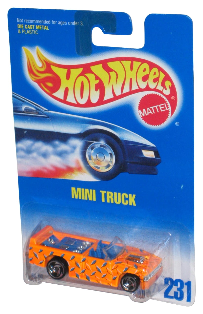 Hot Wheels Mini Truck (1991) Mattel Orange Die-Cast Toy Car #231 ...
