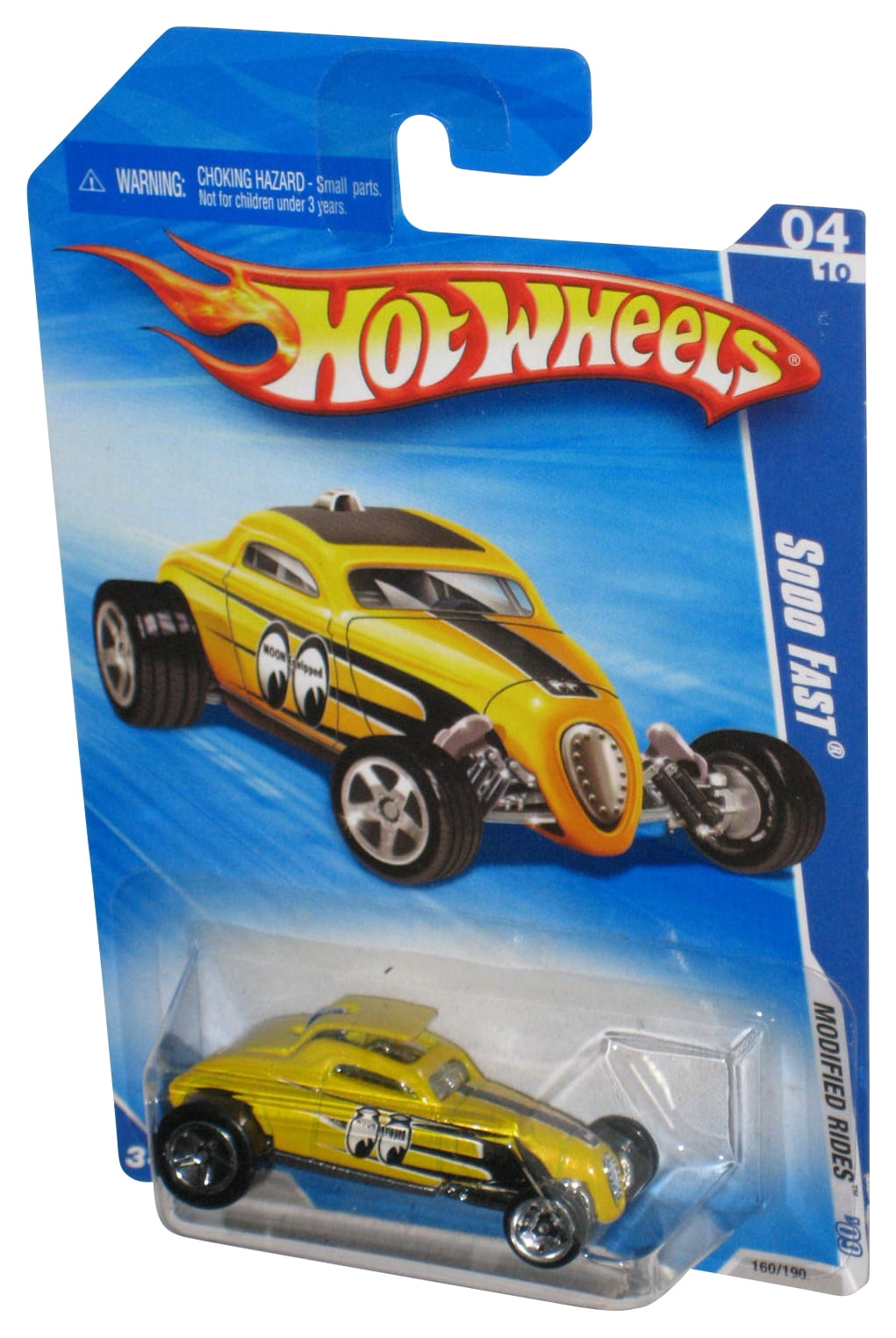Hot Wheels Modified Rides '09 04/10 Yellow Moon Eyes Sooo Fast Car 160/ ...