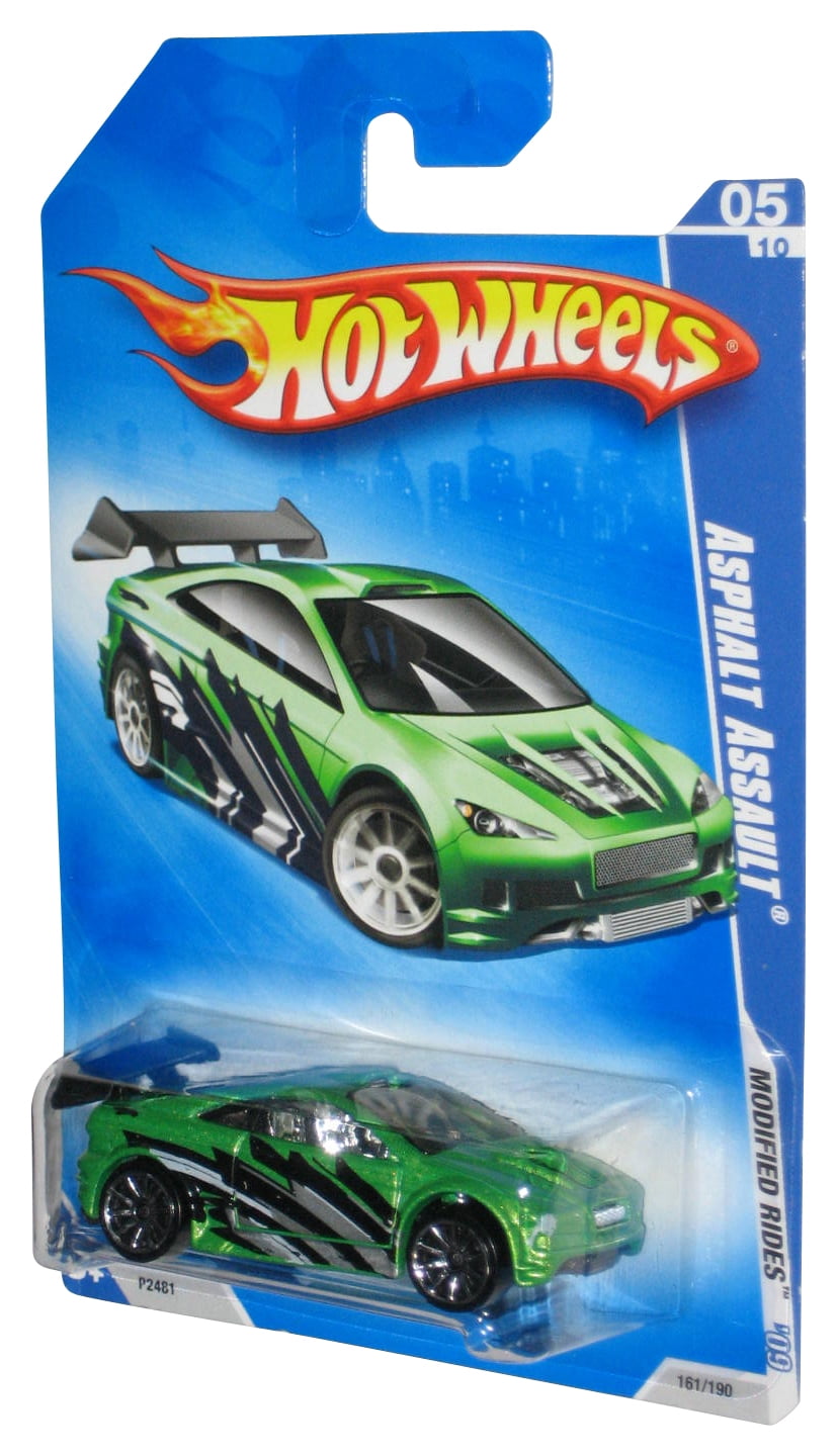 Hot Wheels Modified Rides '09 5/10 Green Asphalt Assault Car 161/190 ...