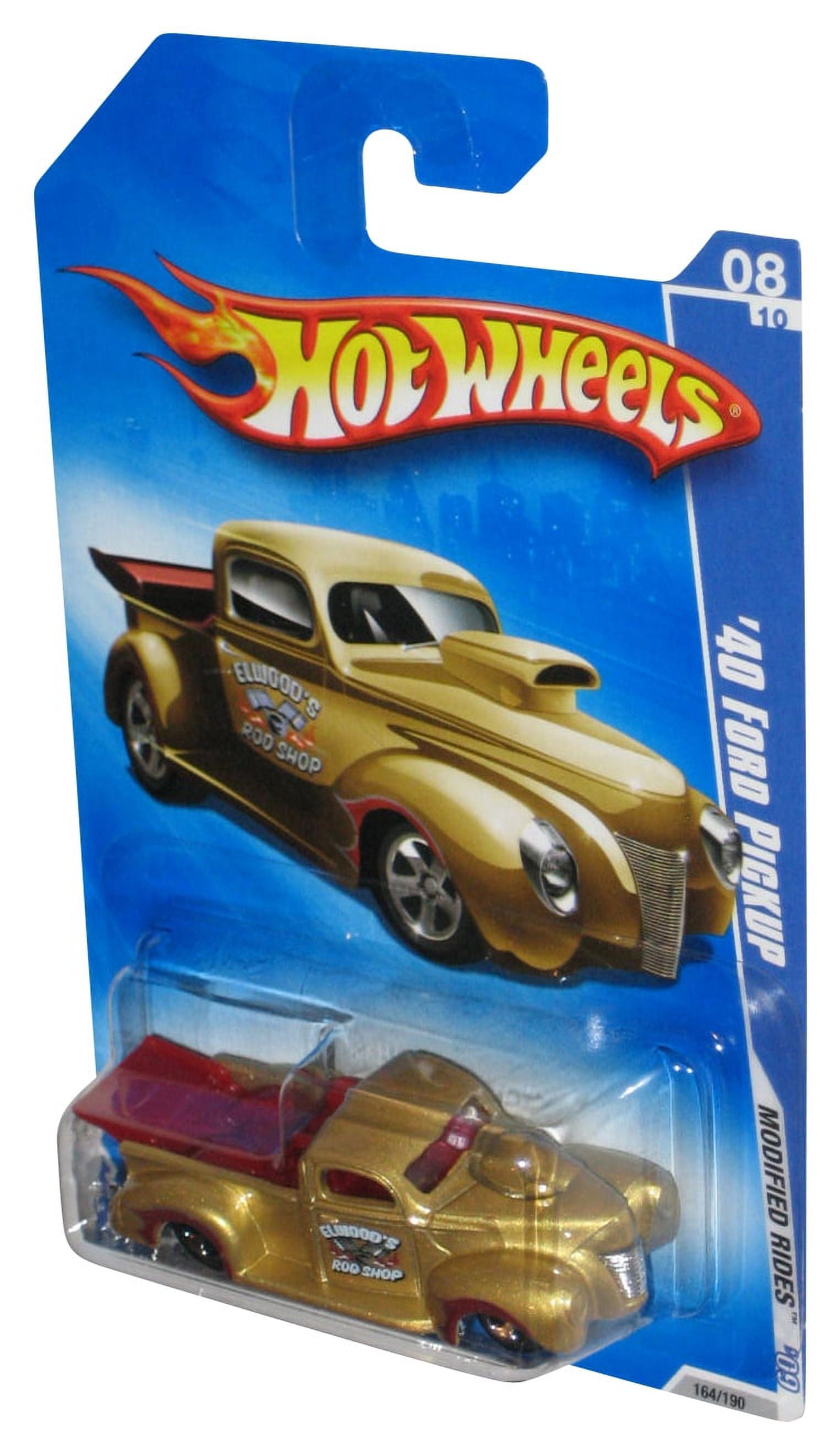 Hot Wheels Modified Rides 8/10 '09 Gold '40 Ford Pickup Toy Truck 164/ ...