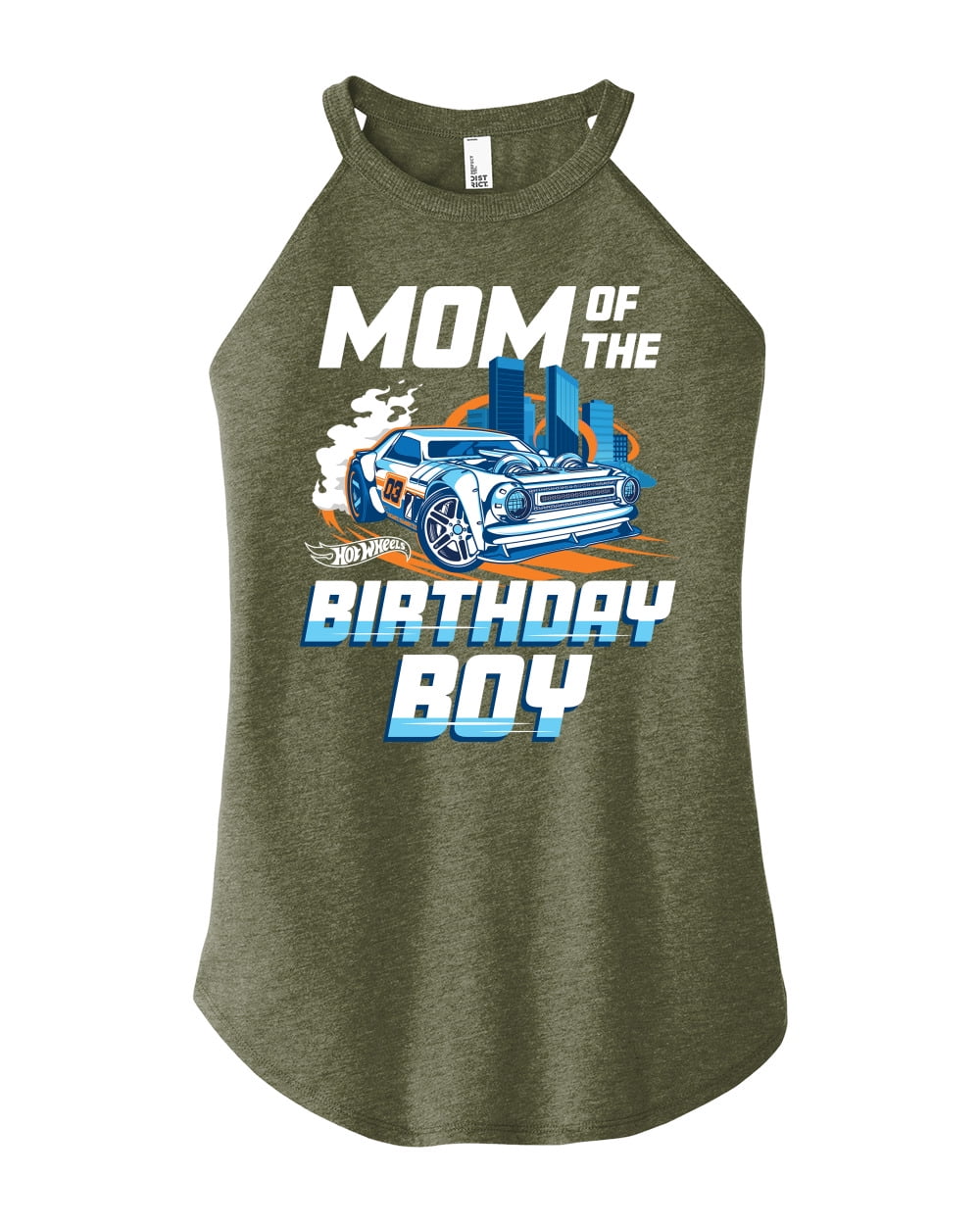 Hot Wheels - Mom Of Birthday Boy - Juniors High Neck Tank Top - Walmart.com