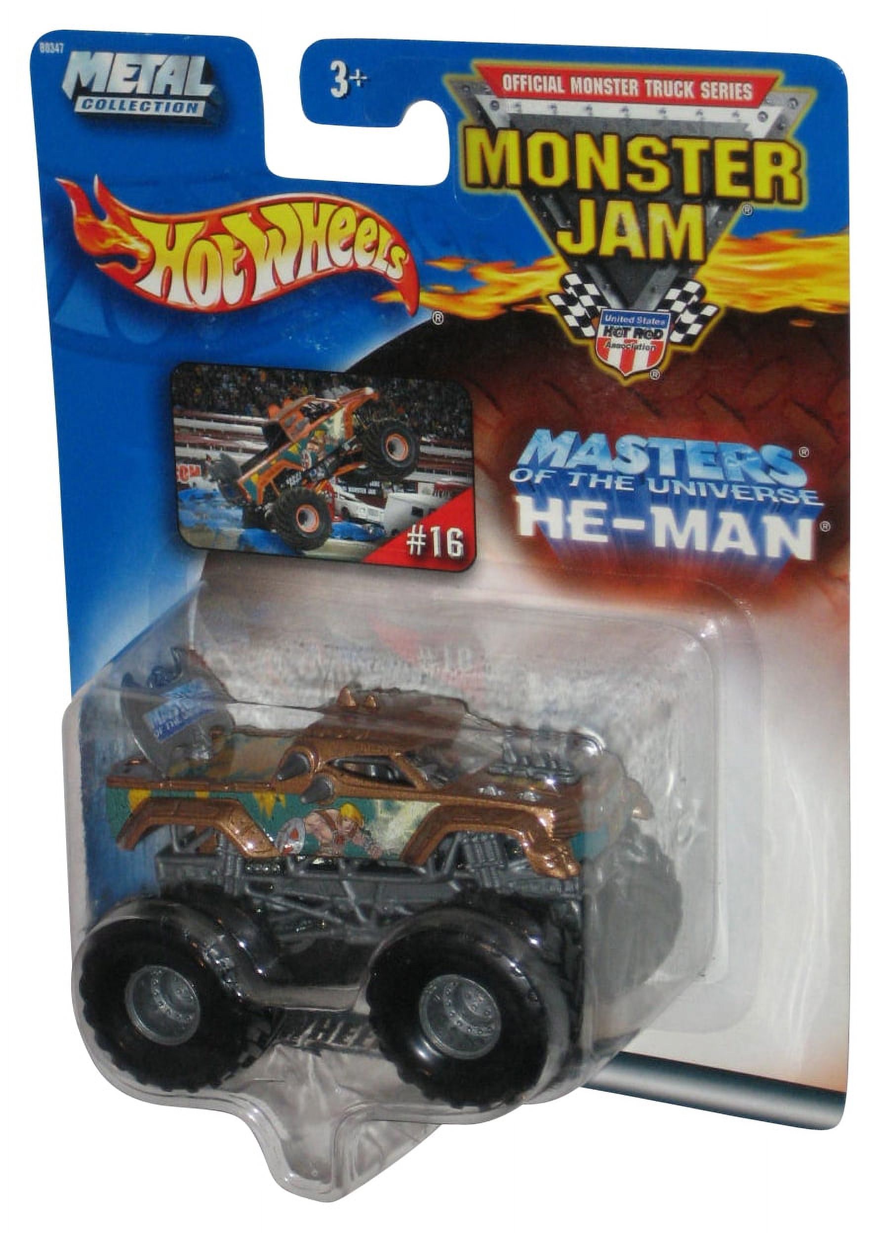 Hot Wheels Monster Jam (2002) Masters of The Universe He-Man Metal Gold ...