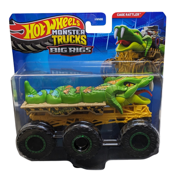 Hot Wheels Monster Truck Big Rigs Cage Rattler - Walmart.com