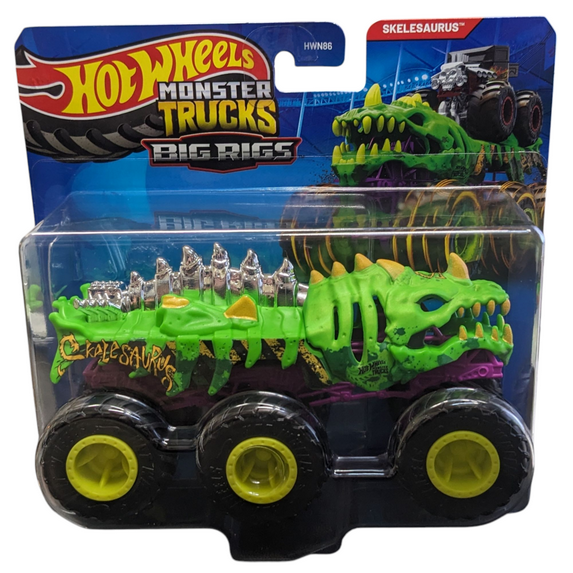 Hot Wheels Monster Truck Big Rigs Skelesaurus - Walmart.com