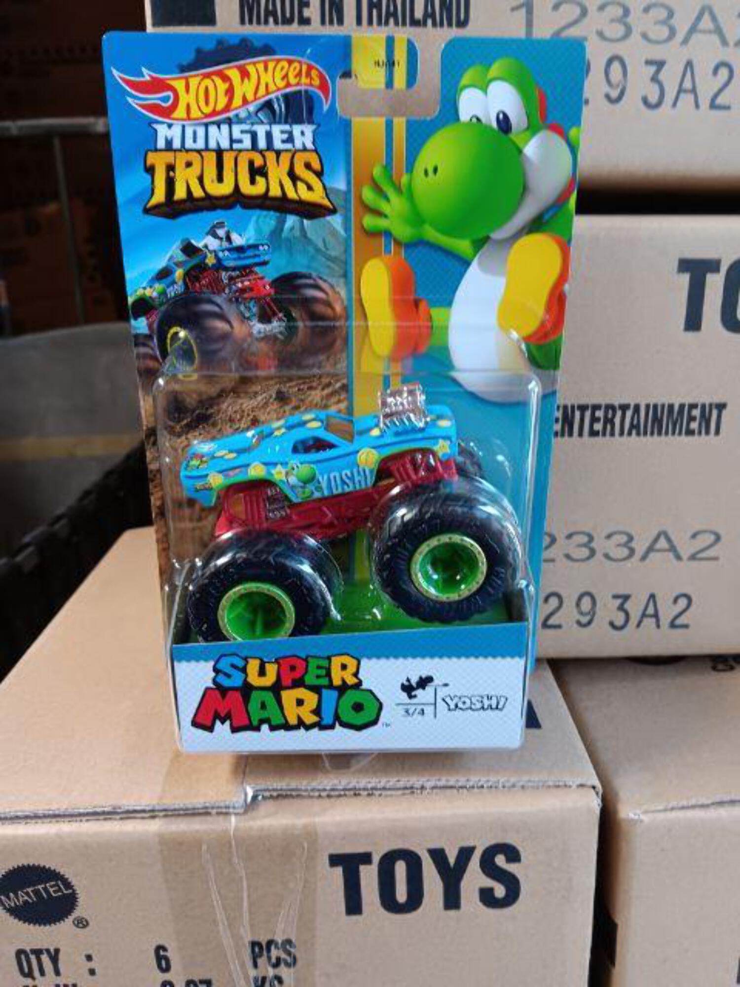 Hot Wheels Super Mario Bros Monster Truck Toy - YOSHI - Walmart.com