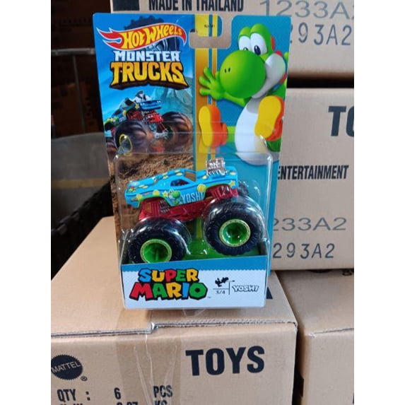 Hot Wheels Super Mario Bros Monster Truck Toy - YOSHI - Walmart.com